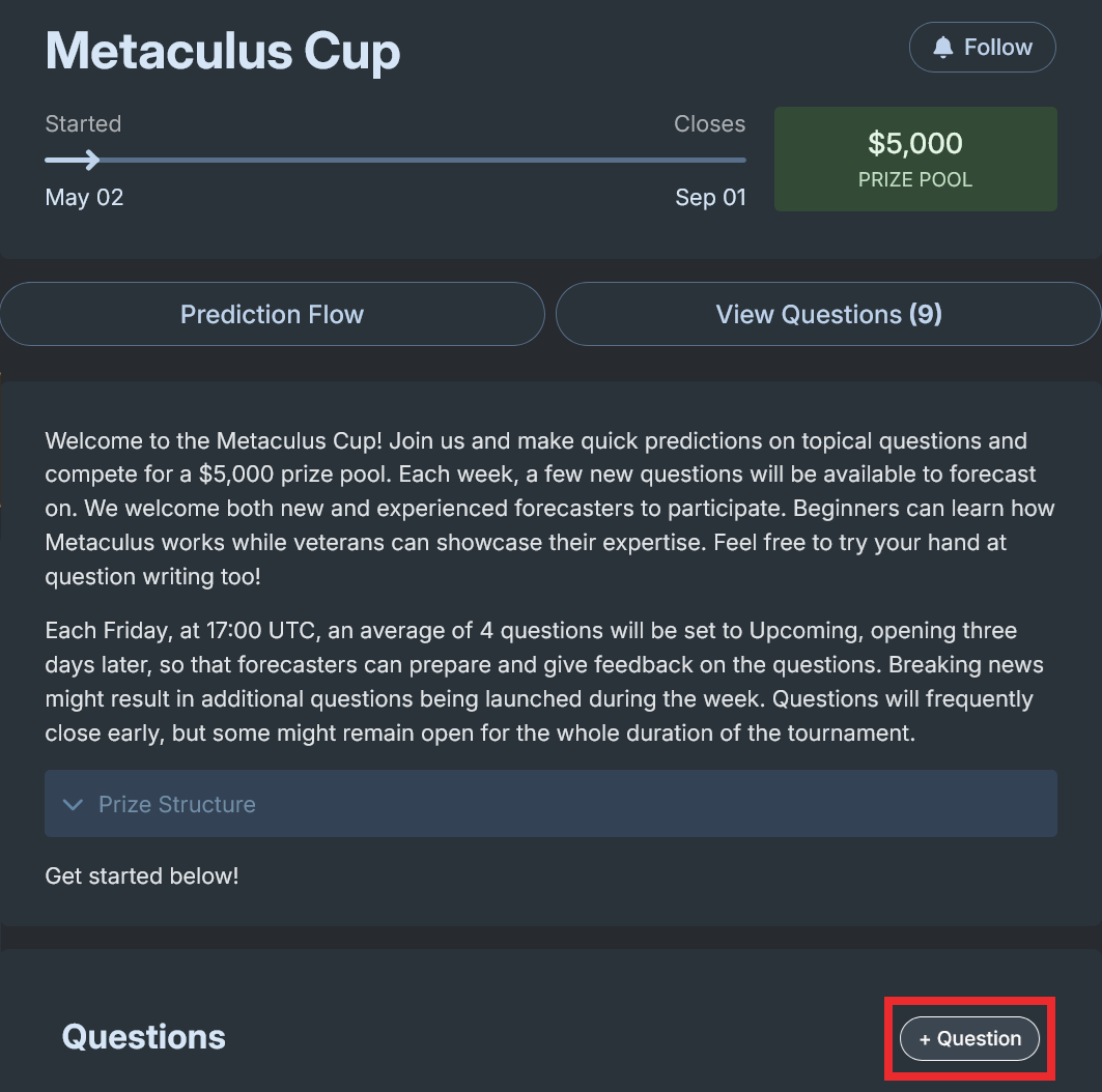 Contribute to the Metaculus Cup